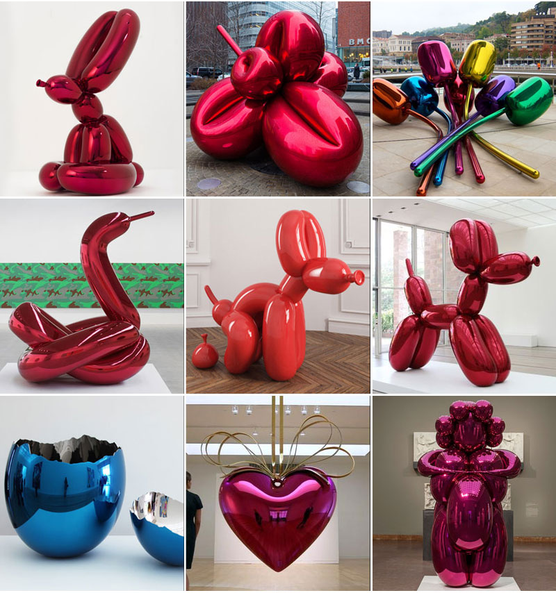 Outdoor garden decor jeff koons rabbits metal balloon sculptures for ...